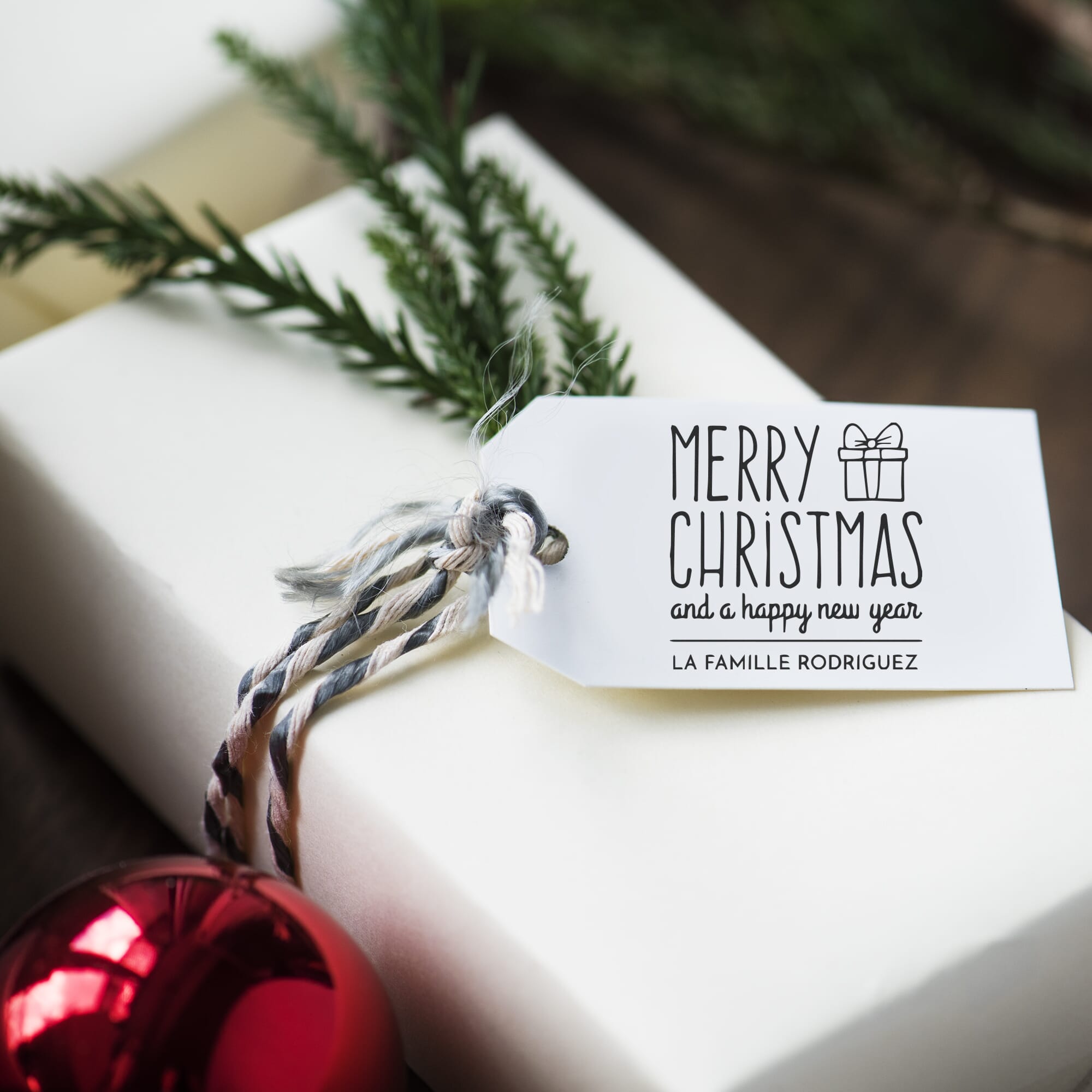 Tampon de Noël carré Trodat 4924 - Greetings Stamp