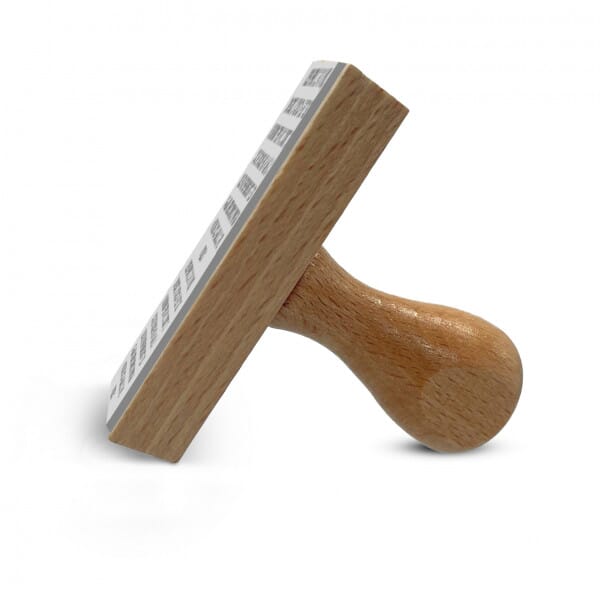 Tampon mariage rectangulaire en bois - Création cœur