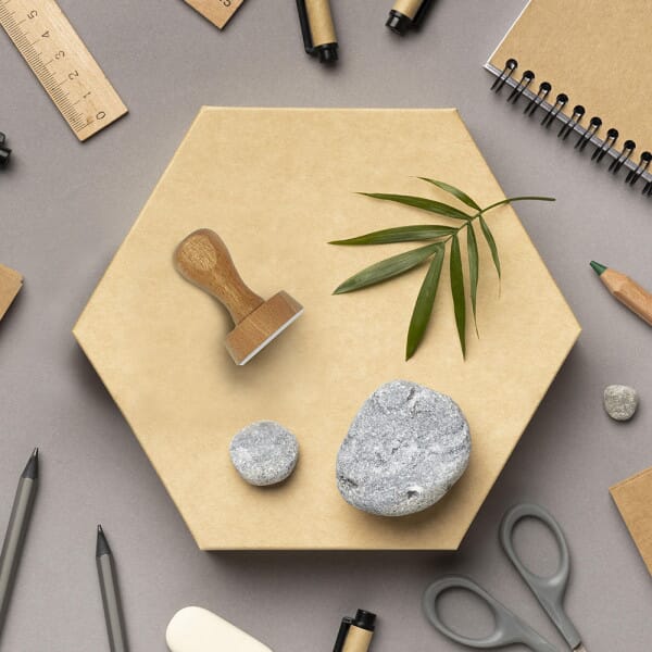 Tampon mariage rond en bois - Création élégante